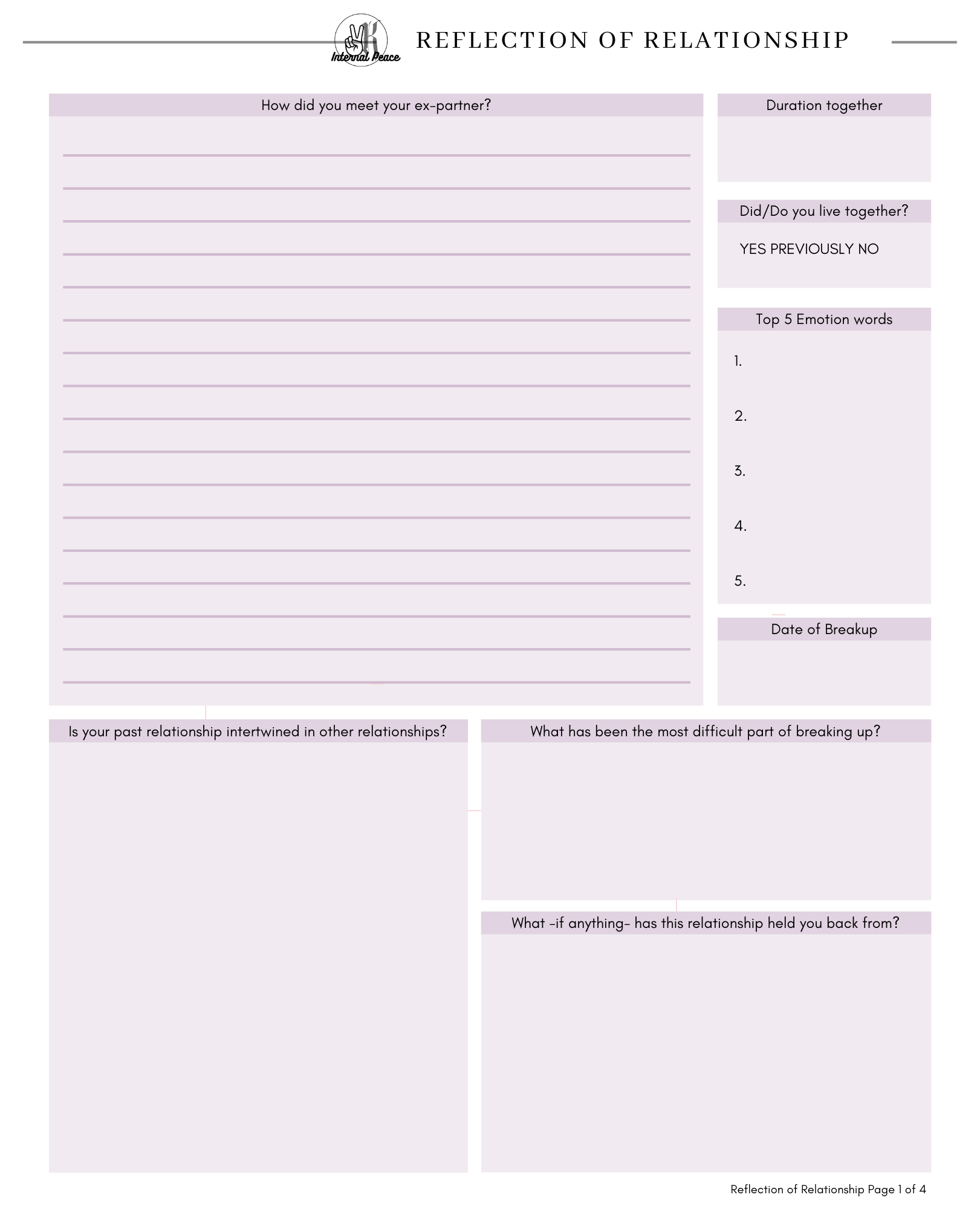 Break up Processing Journal | CSHA